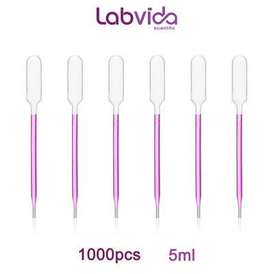 Labvida 1000pcs of Transfer Pipette, Vol.5ml, Essential Oils Pipettes ...
